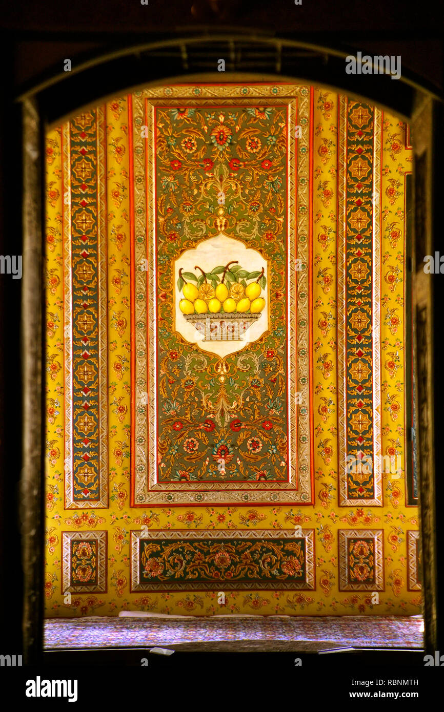 Azem Palace, reception room. Hama. Syria, Middle East Stock Photo - Alamy