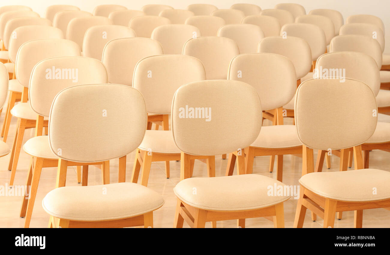 Conference hall chairs Stock Photo - Alamy