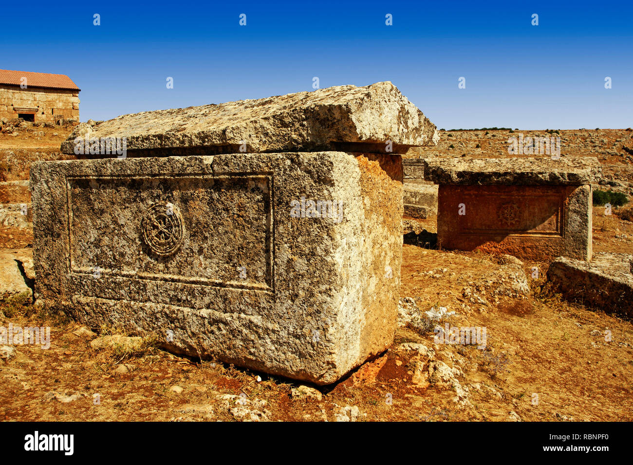 Sarcophagos from byzantine time, Serjilla. Syria, Middle East Stock ...