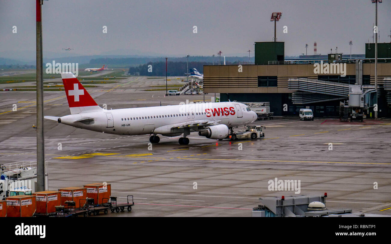 Swiss aircraft tail hi-res stock photography and images - Alamy