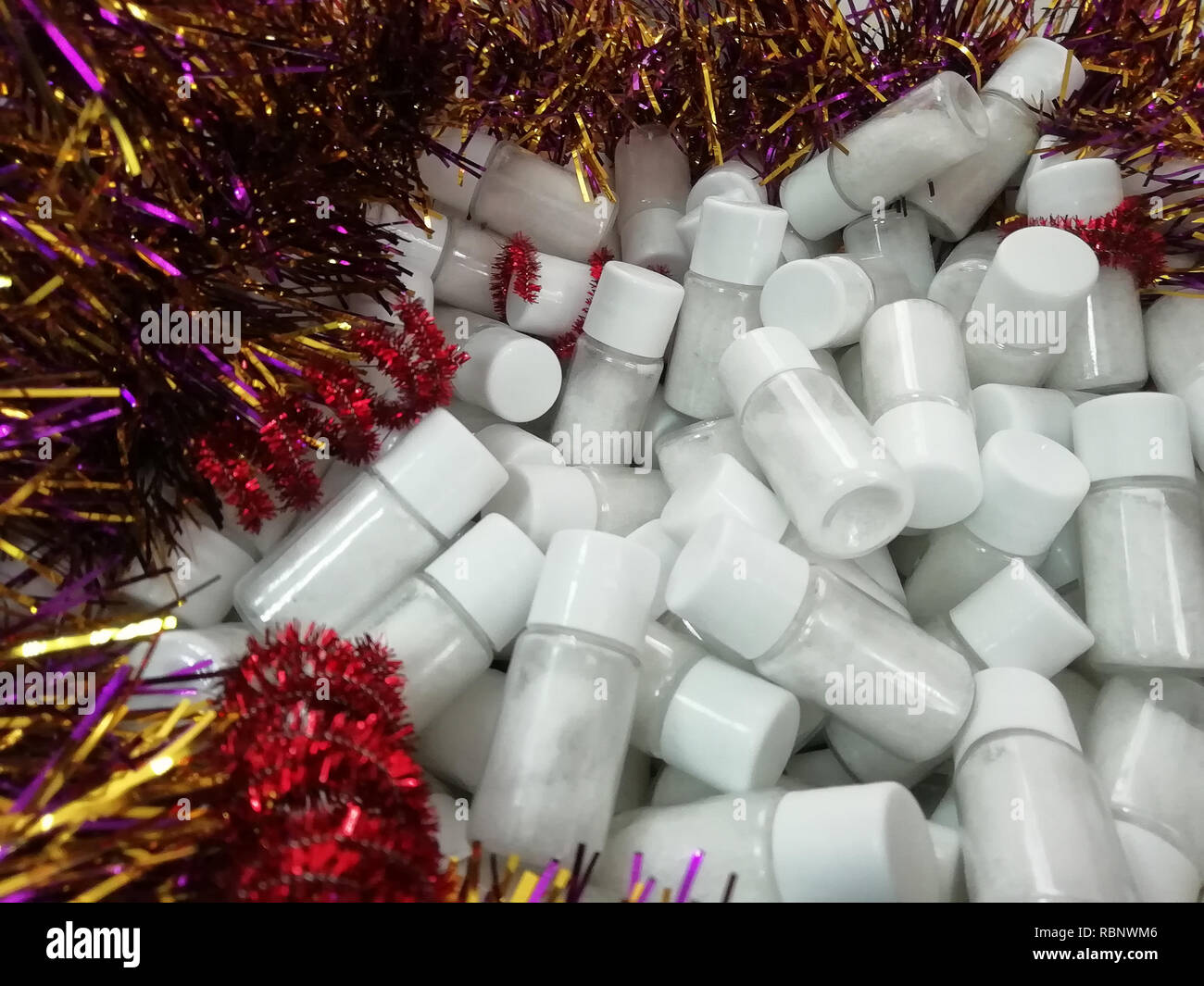 A pile of vials of white powder Stock Photo - Alamy