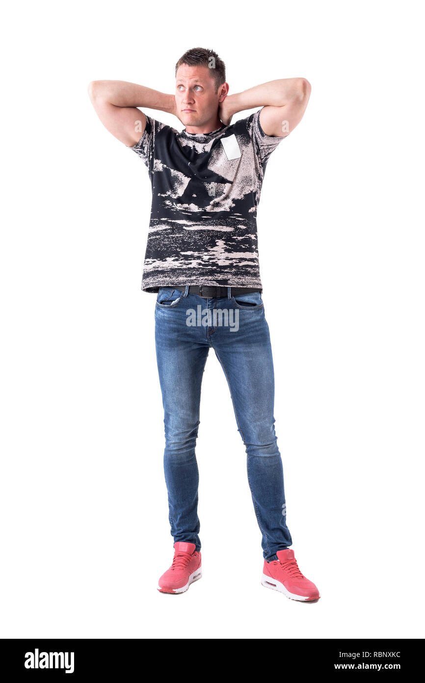 Muscular man standing front isolated hi-res stock photography and ...