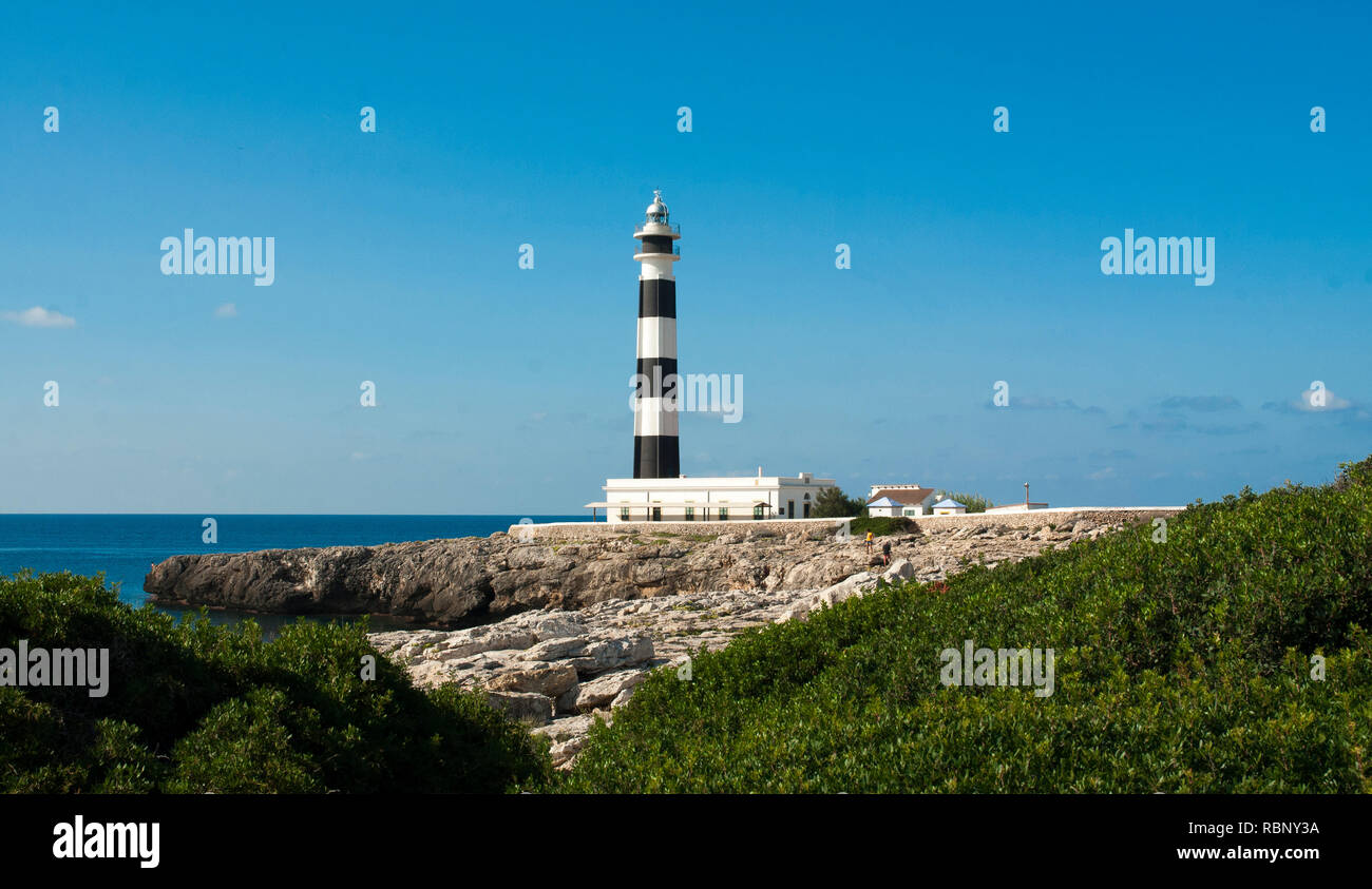 Menorca lighthouse beach hi-res stock photography and images - Alamy