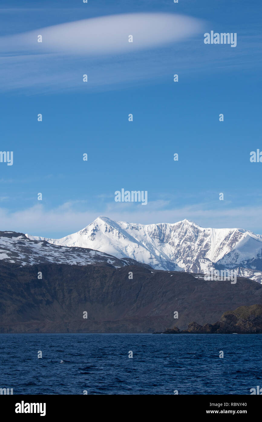South Georgia. View of South Georgia's highest peak, Mount Paget, from ...