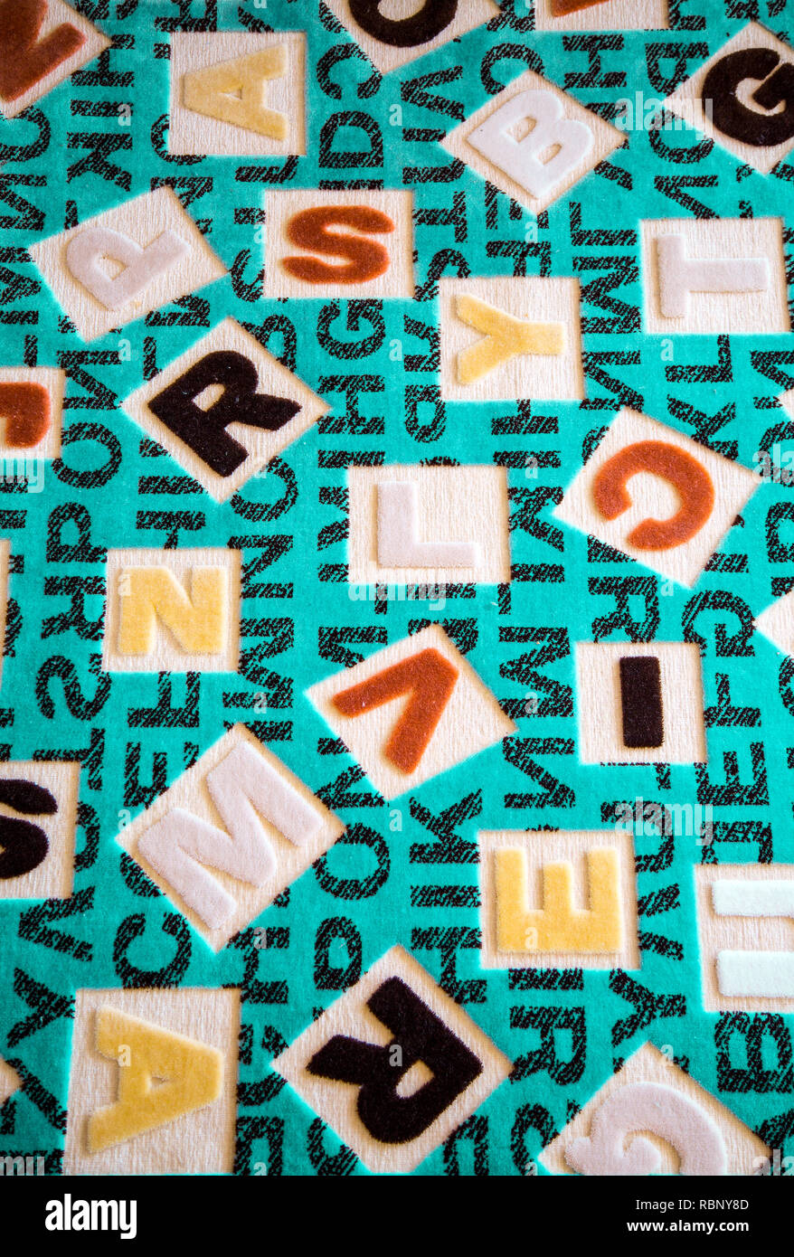 Colorful Alphabets on Carpet Education Concept Photo Stock Photo - Alamy