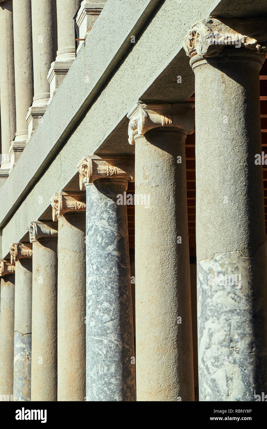 Ionic columns in a Roman villa in the city of Kos in Greece Stock Photo ...