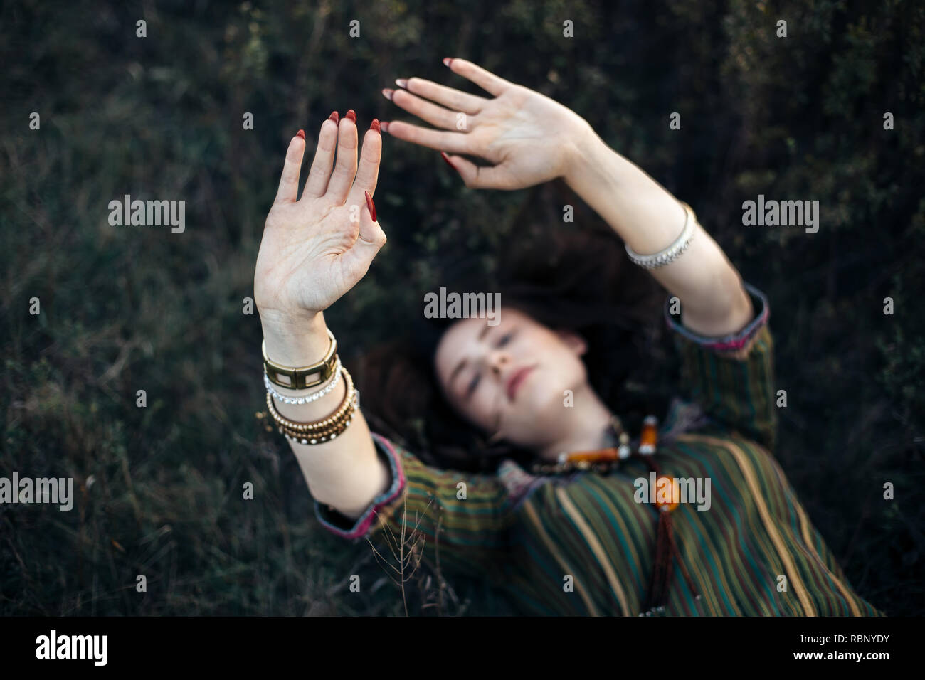 Boho girl hi-res stock photography and images - Alamy