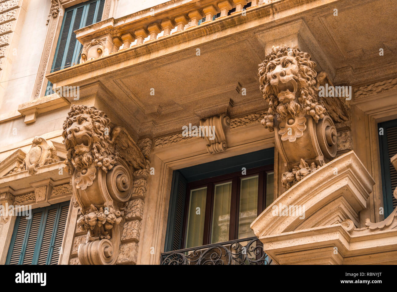 Architecture of Milan, Italy, living house with balcony Stock Photo - Alamy