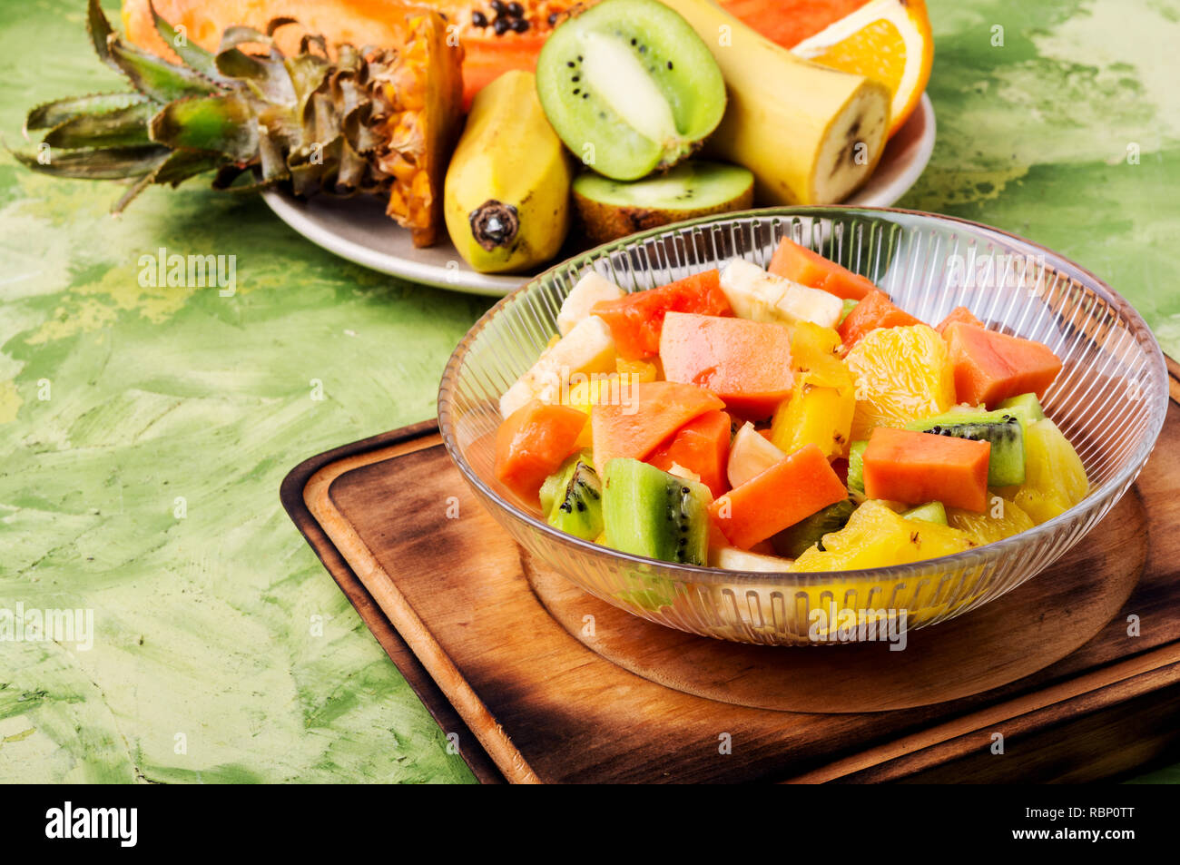 Delicious fruits banana papaya hi-res stock photography and images - Alamy