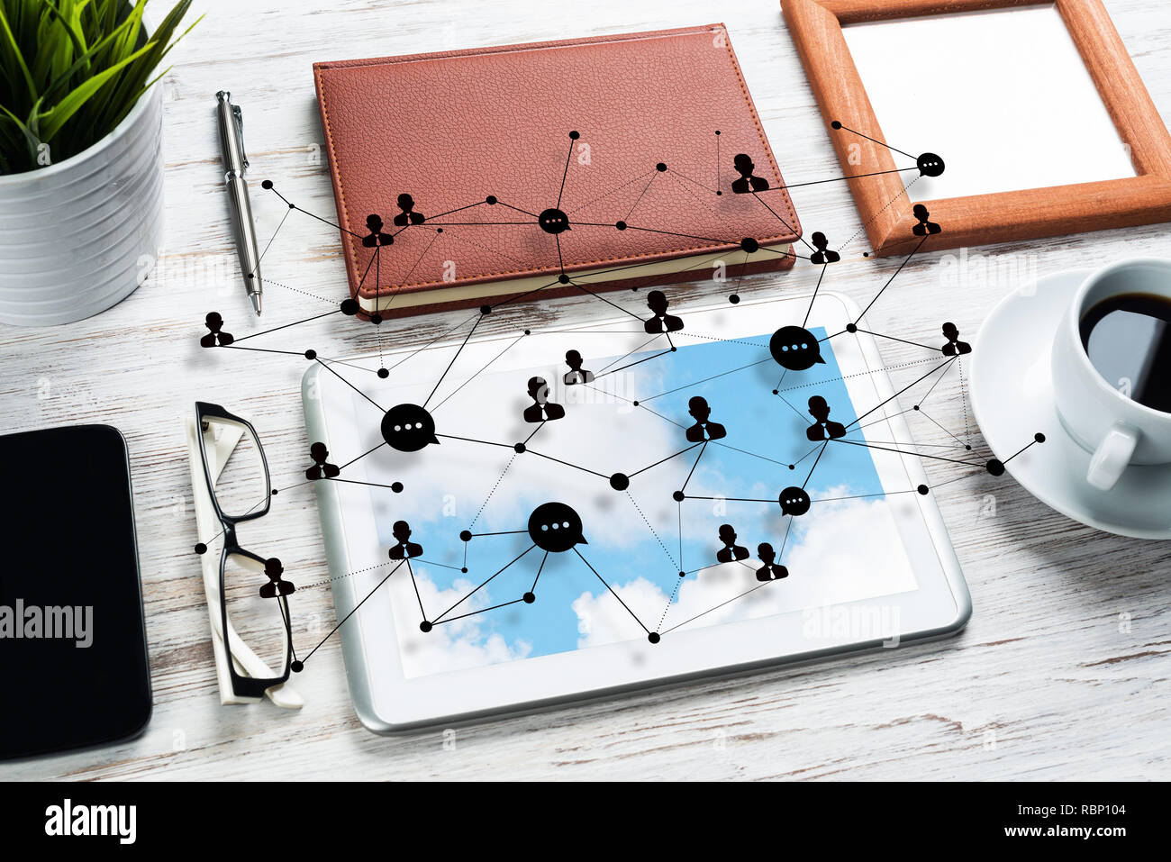 Networking and social communication concepts Stock Photo - Alamy