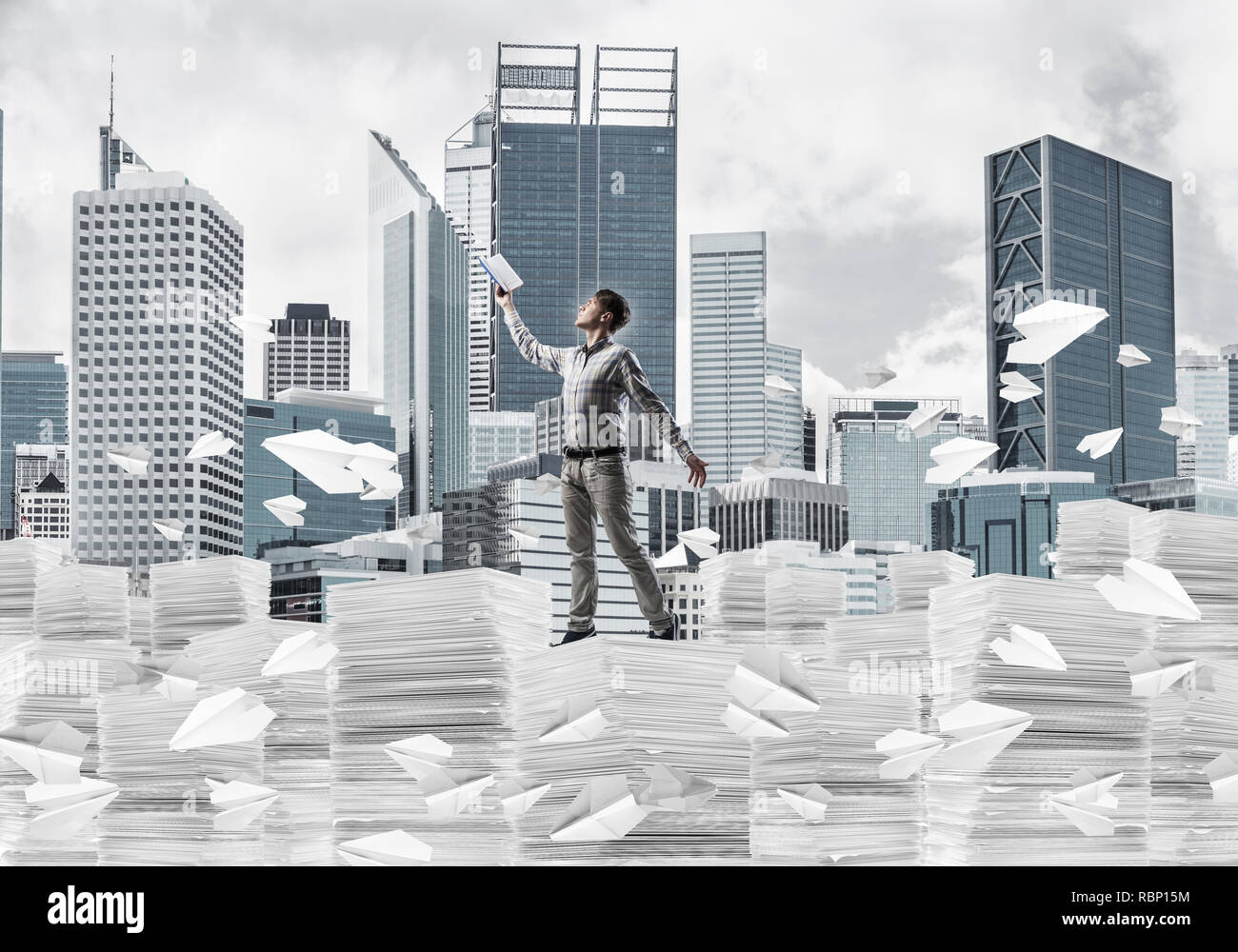 Study hard to become successful businessman Stock Photo - Alamy