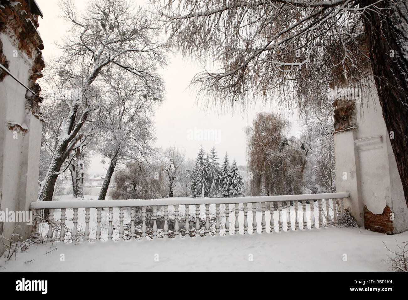 Architectural monument "Ruins" in the park "Alexandria", Ukraine Stock ...