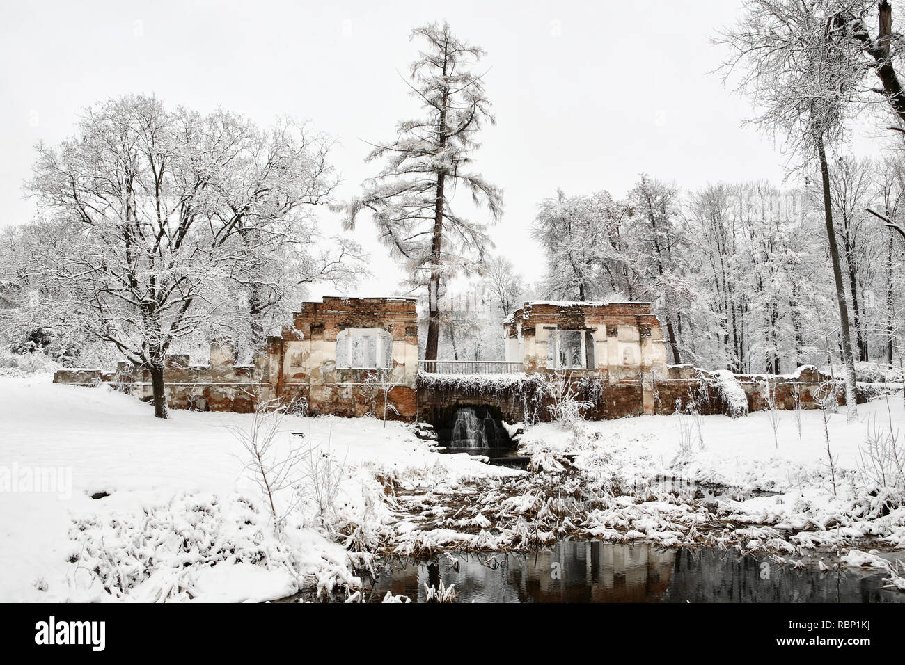 Architectural monument "Ruins" in the park "Alexandria", Ukraine Stock ...