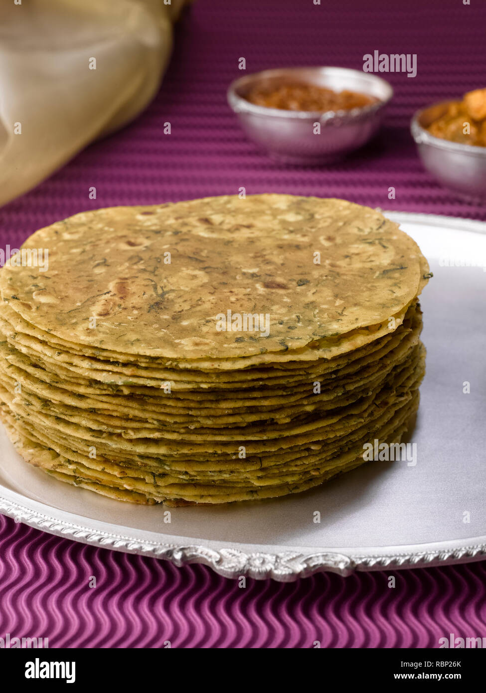 Indian bread methi thepla, India, Asia Stock Photo - Alamy