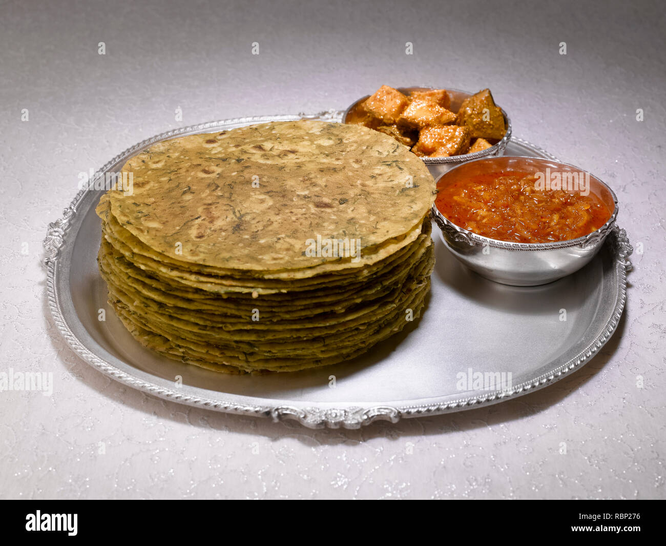 Indian bread methi thepla, India, Asia Stock Photo - Alamy