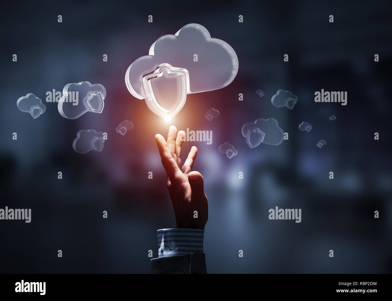 Computer and internet security concept presented by icon cloud Stock ...