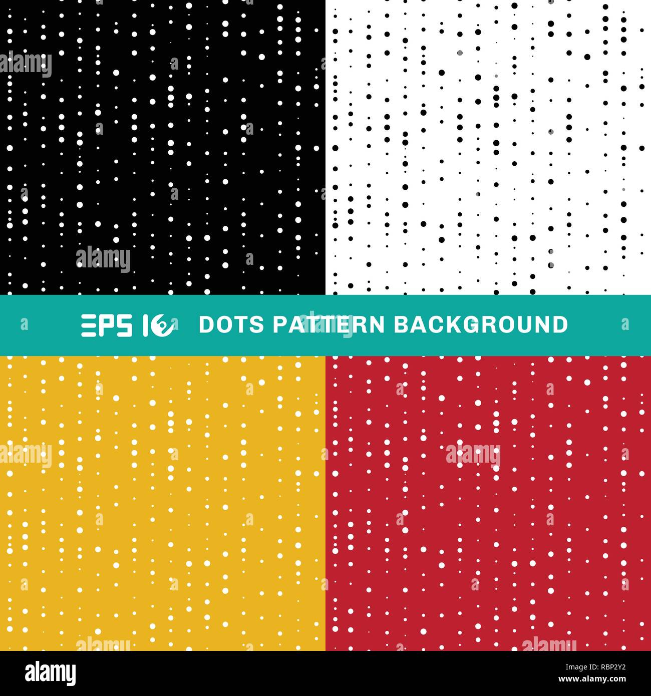 Set of abstract geometric dots pattern circles of random size on white ...