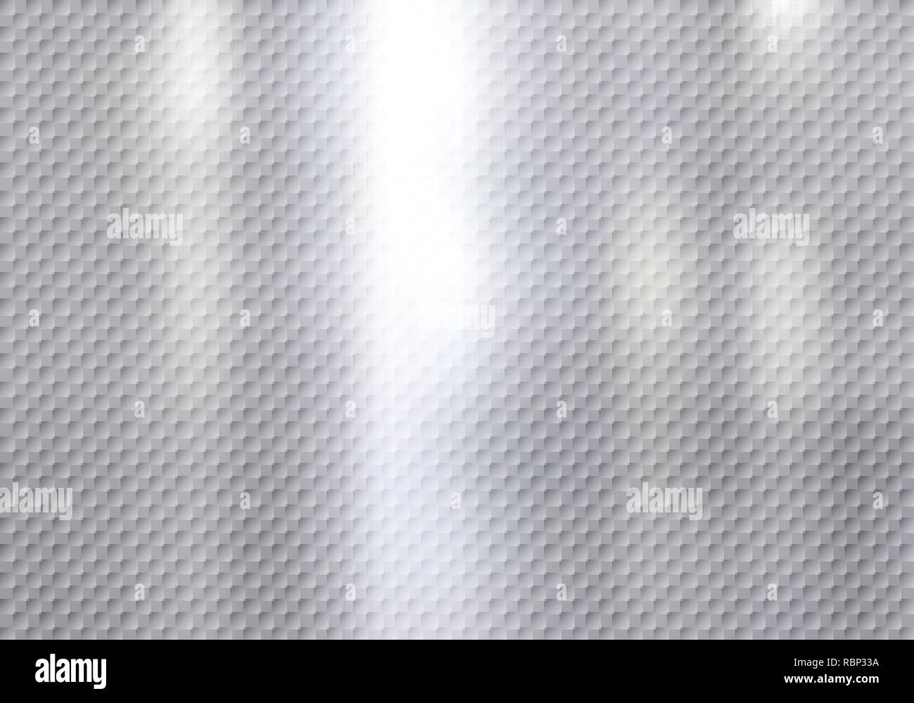 Abstract squares pattern texture on silver background. Platinum foil ...