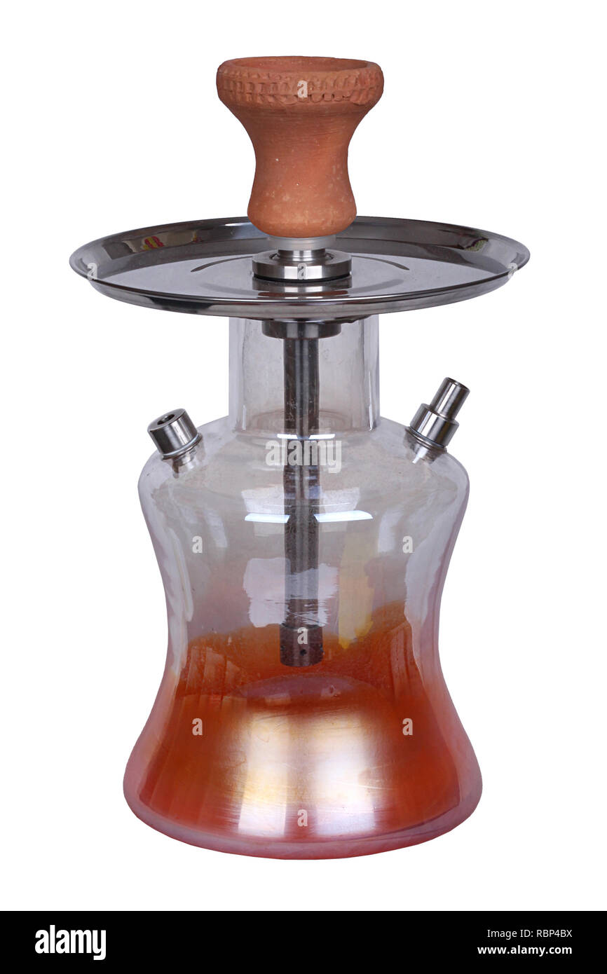 Small glass hookah with a beautiful design and pottery Stock Photo - Alamy