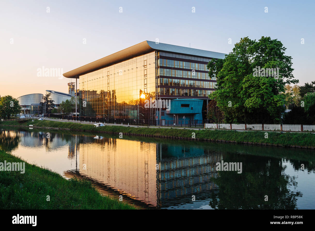 STRASBOURG, FRANCE - APR 21, 2017: Agora Council of Europe building in ...