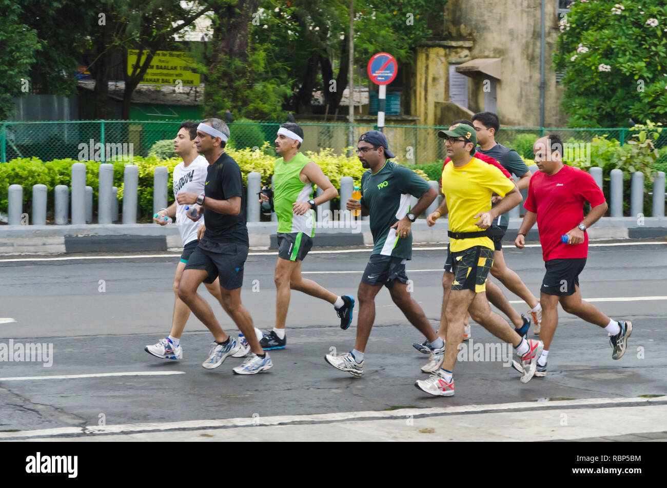 people jogging, Marine Drive, Mumbai, Maharashtra, India, Asia Stock ...