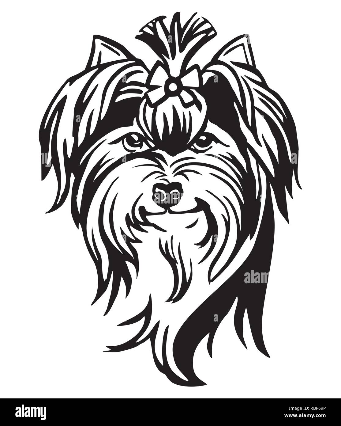Yorkie Silhouette Vector