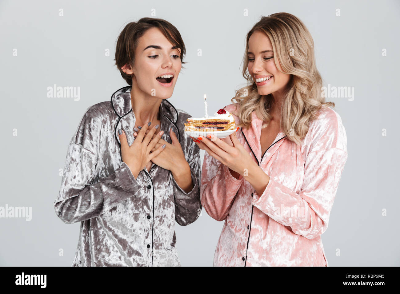 Two girls celebrating birthday party hi-res stock photography and ...