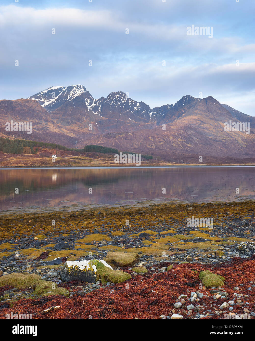 Blaven across Loch Slapin, Torrin, Isle of Skye, Highland, Scotland ...