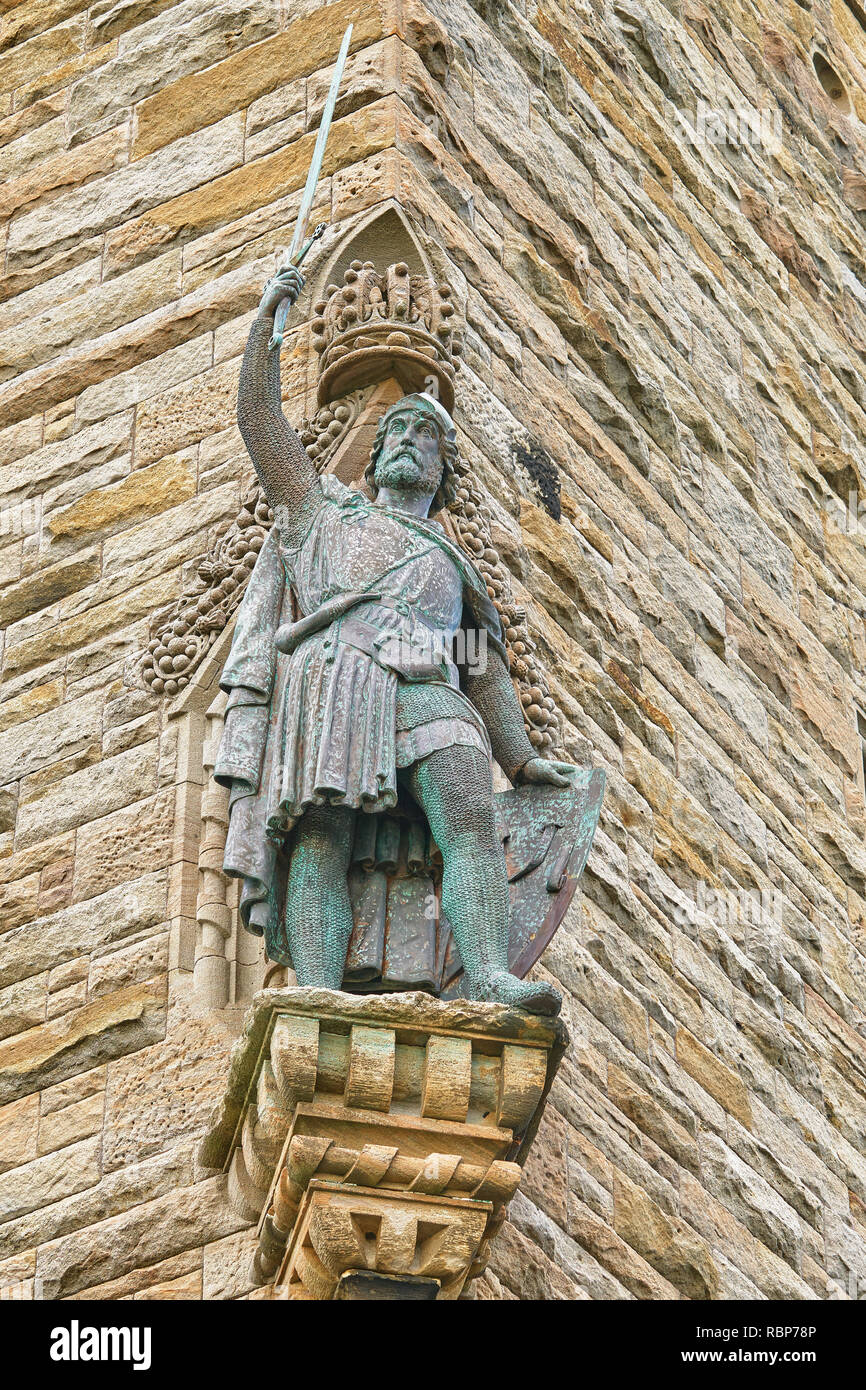Statue of William Wallace on the National Wallace Monument, City of ...
