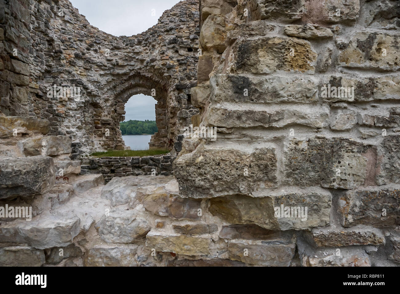Koknese castle ruins. Latvian medieval castles. Archaeological monument ...