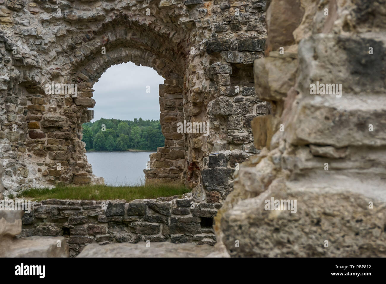 Koknese castle ruins. Latvian medieval castles. Archaeological monument ...