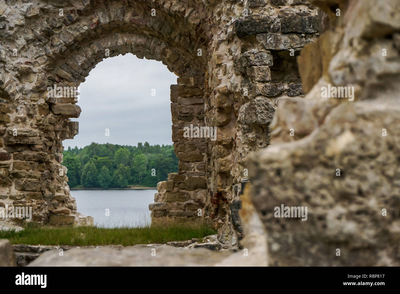Koknese castle ruins. Latvian medieval castles. Archaeological monument ...