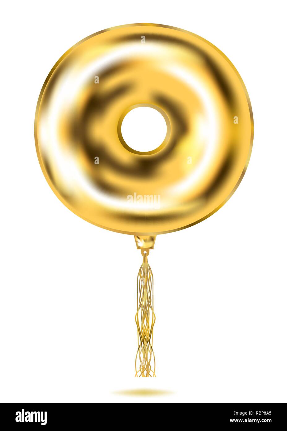 Gold foil letter balloon Stock Vector Images - Alamy