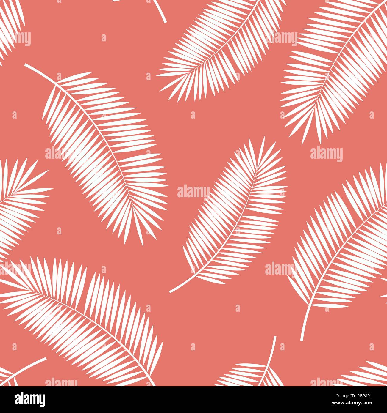 Palm Leaf Seamless Pattern Background. Vector Illustration Stock Vector ...