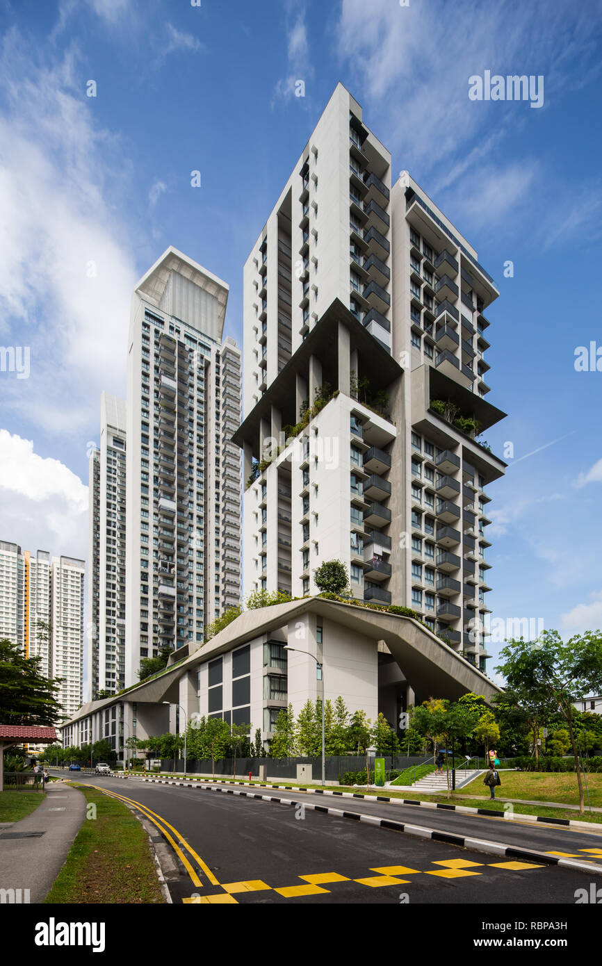 Vertical view Highline Residences, a condominium architecture develop ...