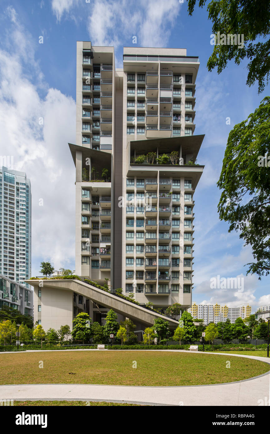 Vertical view Highline Residences, a condominium architecture develop ...