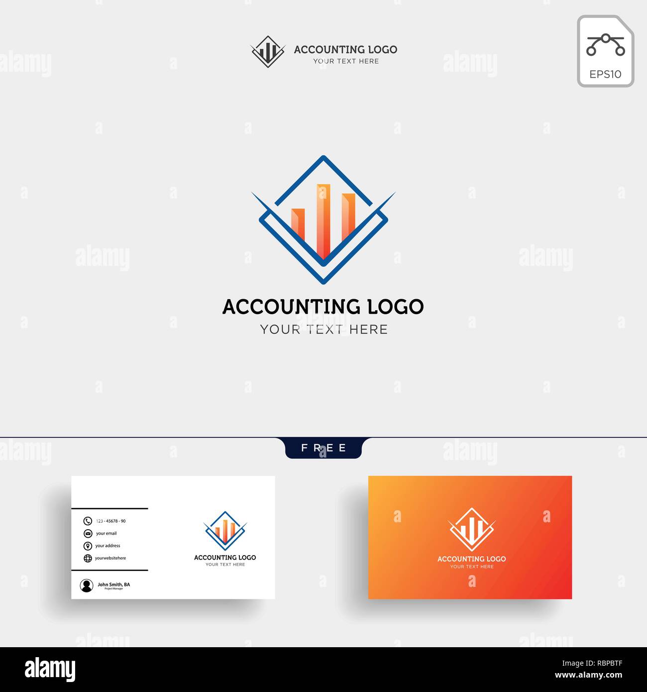 accounting, finance creative logo template vector isolated with ...