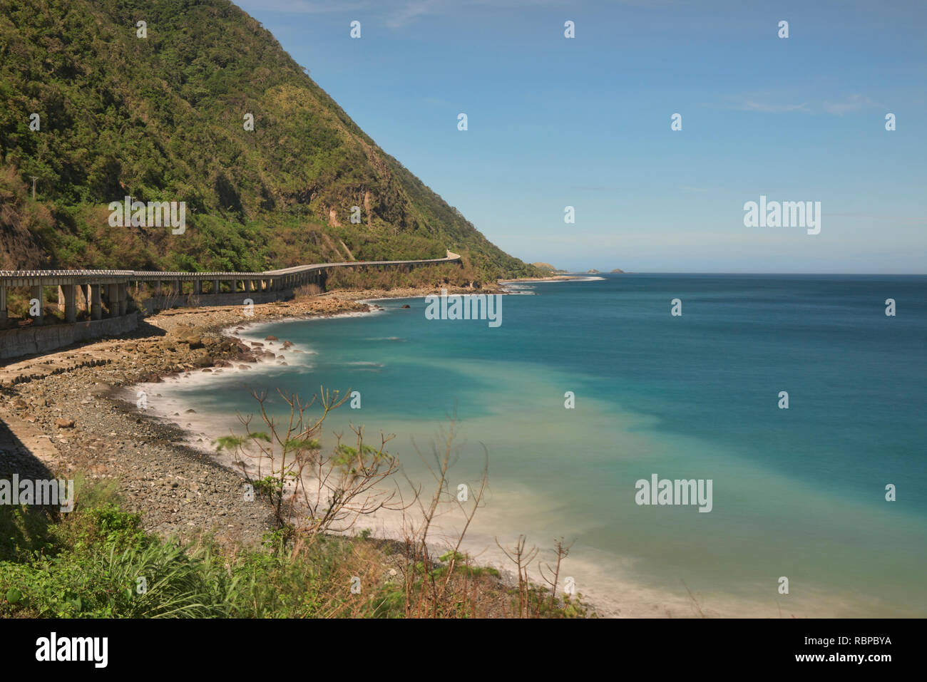 The Patapat Viaduct over the coast of northern Luzon, Pagudpud, Luzon ...