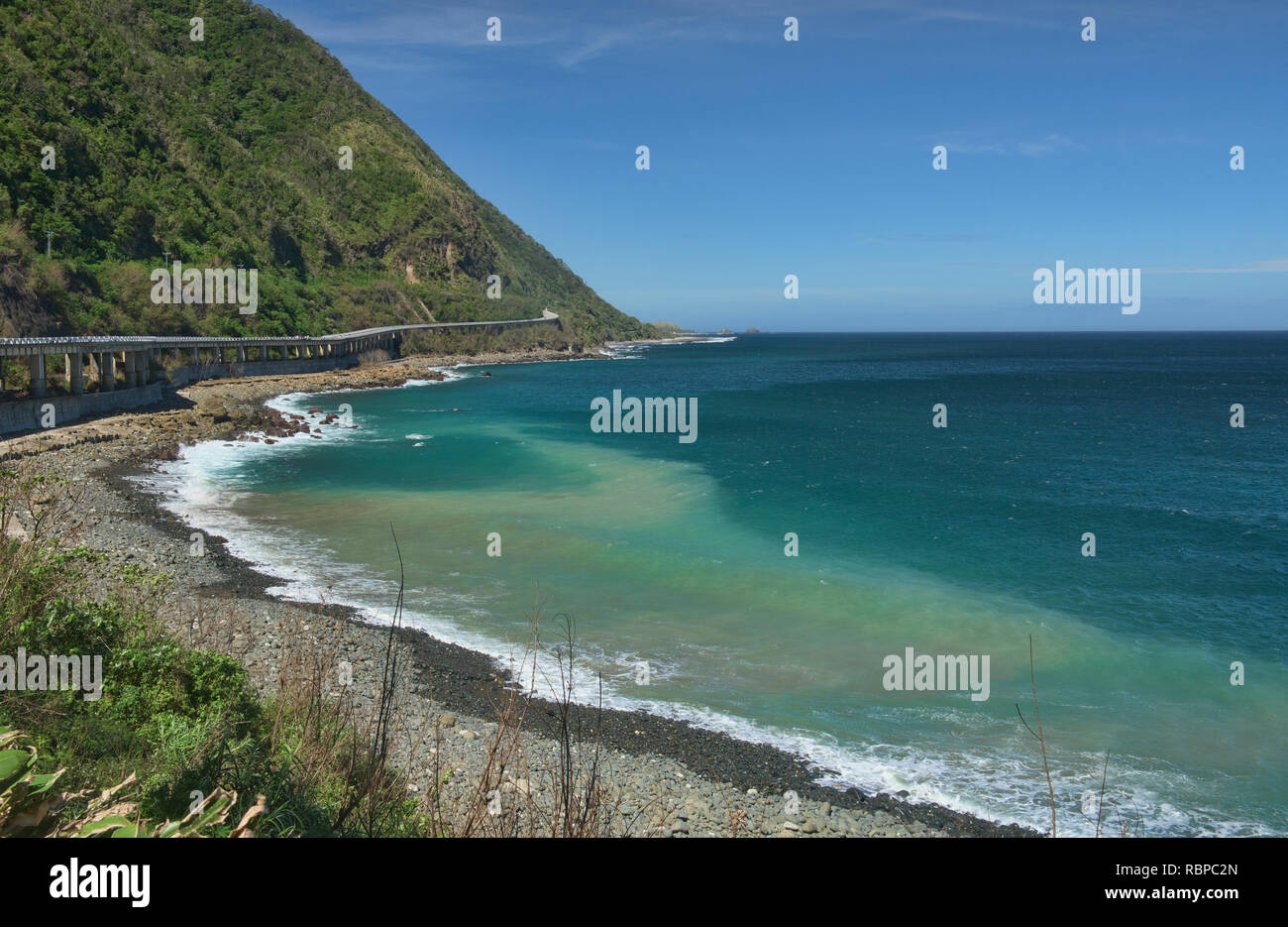 The Patapat Viaduct over the coast of northern Luzon, Pagudpud, Luzon ...