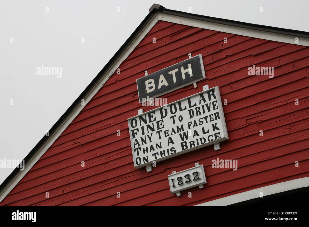 Bath Village Covered Bridge, Bath, New Hampshire. Detail showing ...