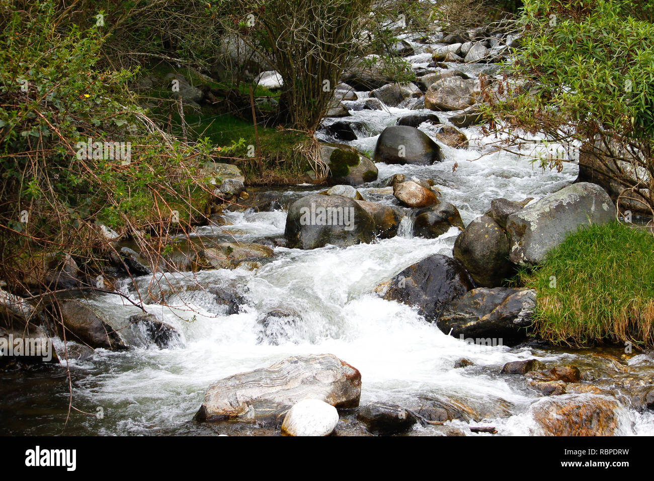 landscape, mountain river, full of rocks Stock Photo - Alamy