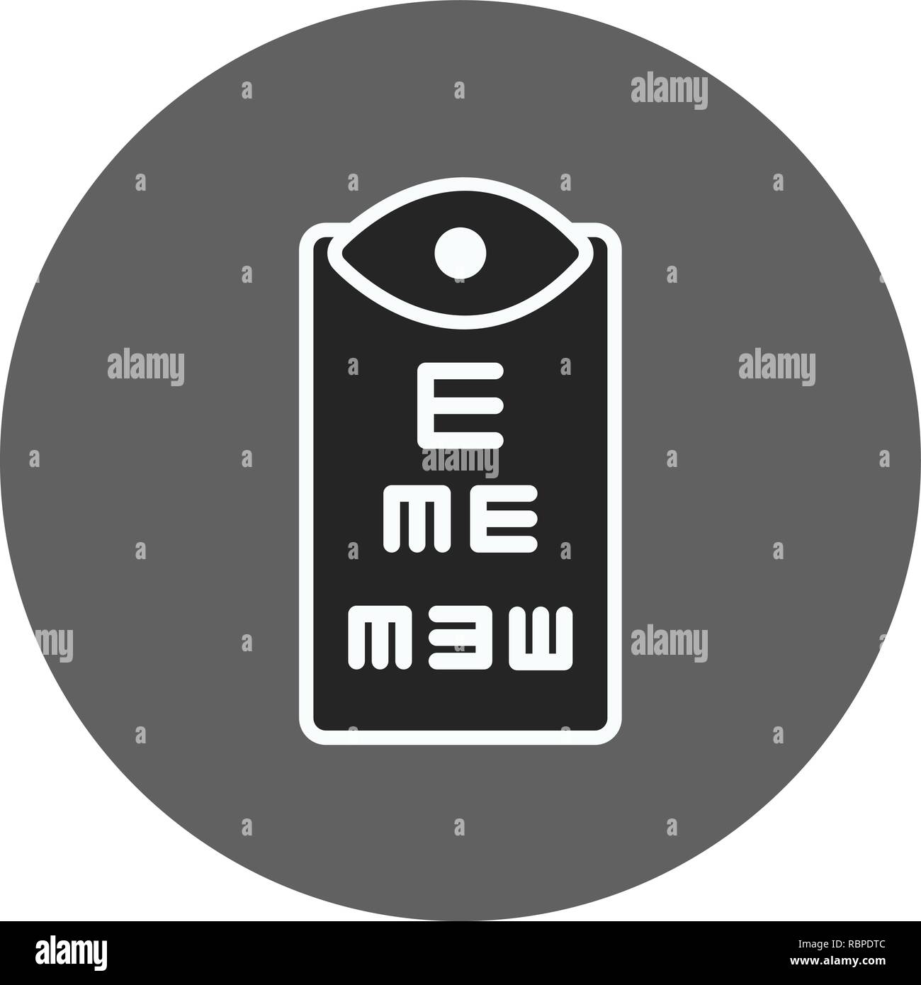 Vector Eye Test Icon Stock Vector Image & Art - Alamy