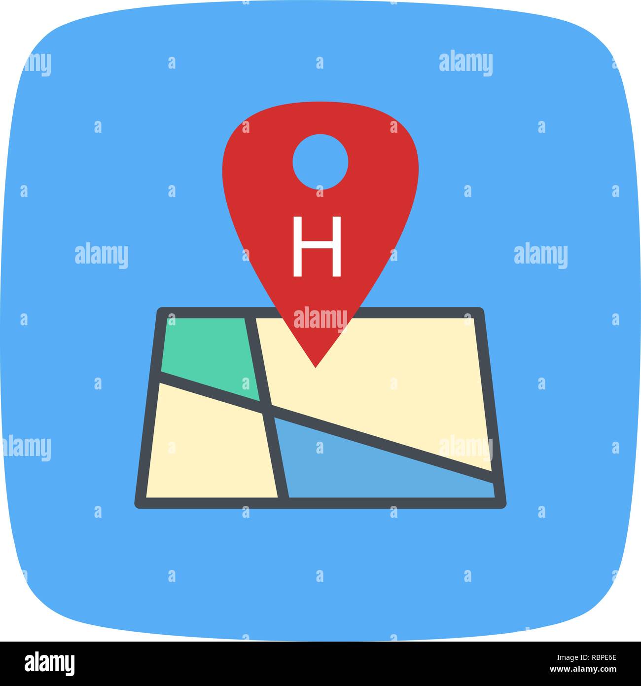 Vector Hospital Location Icon Stock Vector Image & Art - Alamy