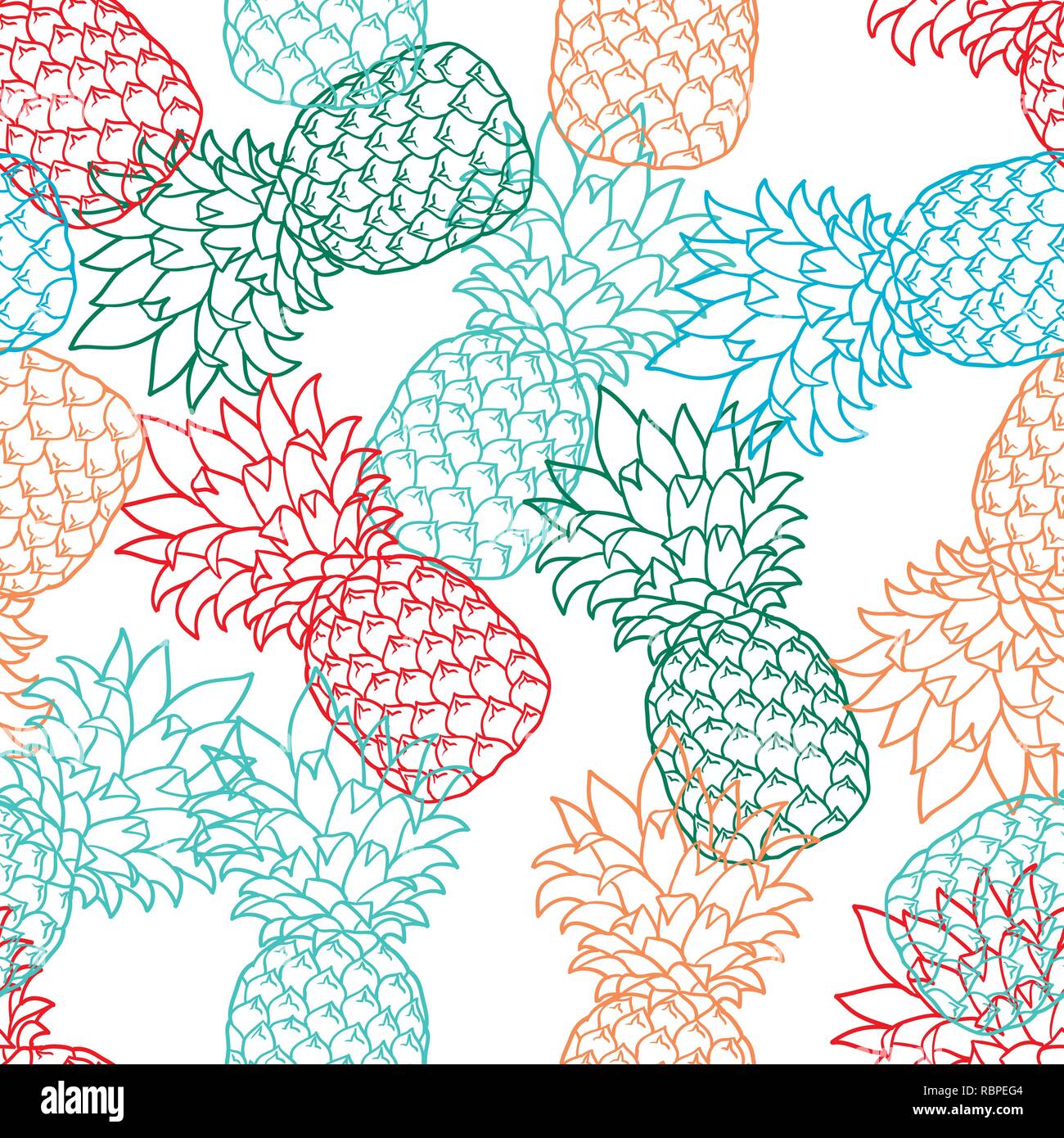 Vintage pineapples background Stock Vector Images - Alamy
