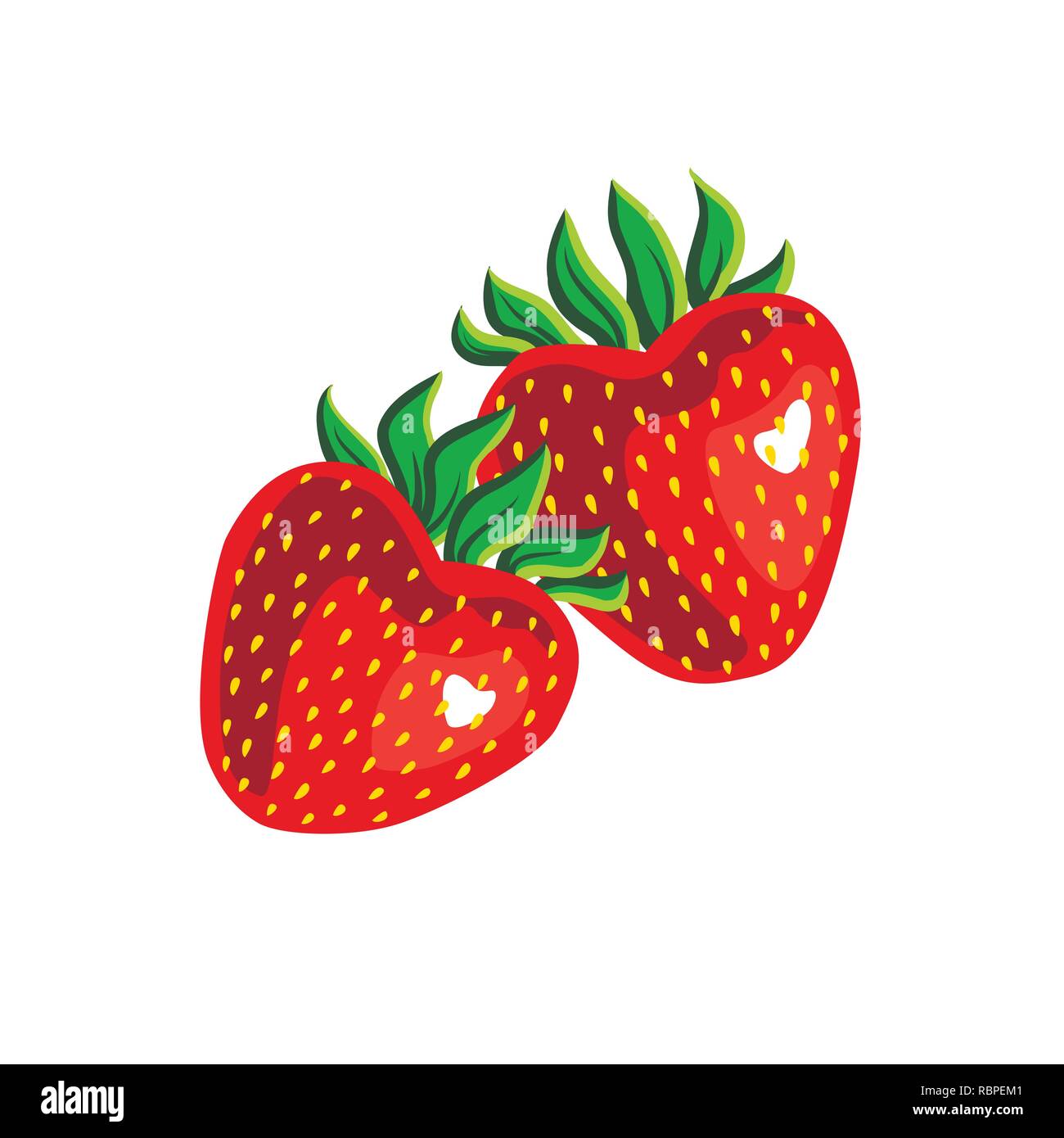 Couple eating strawberries Stock Vector Images - Alamy