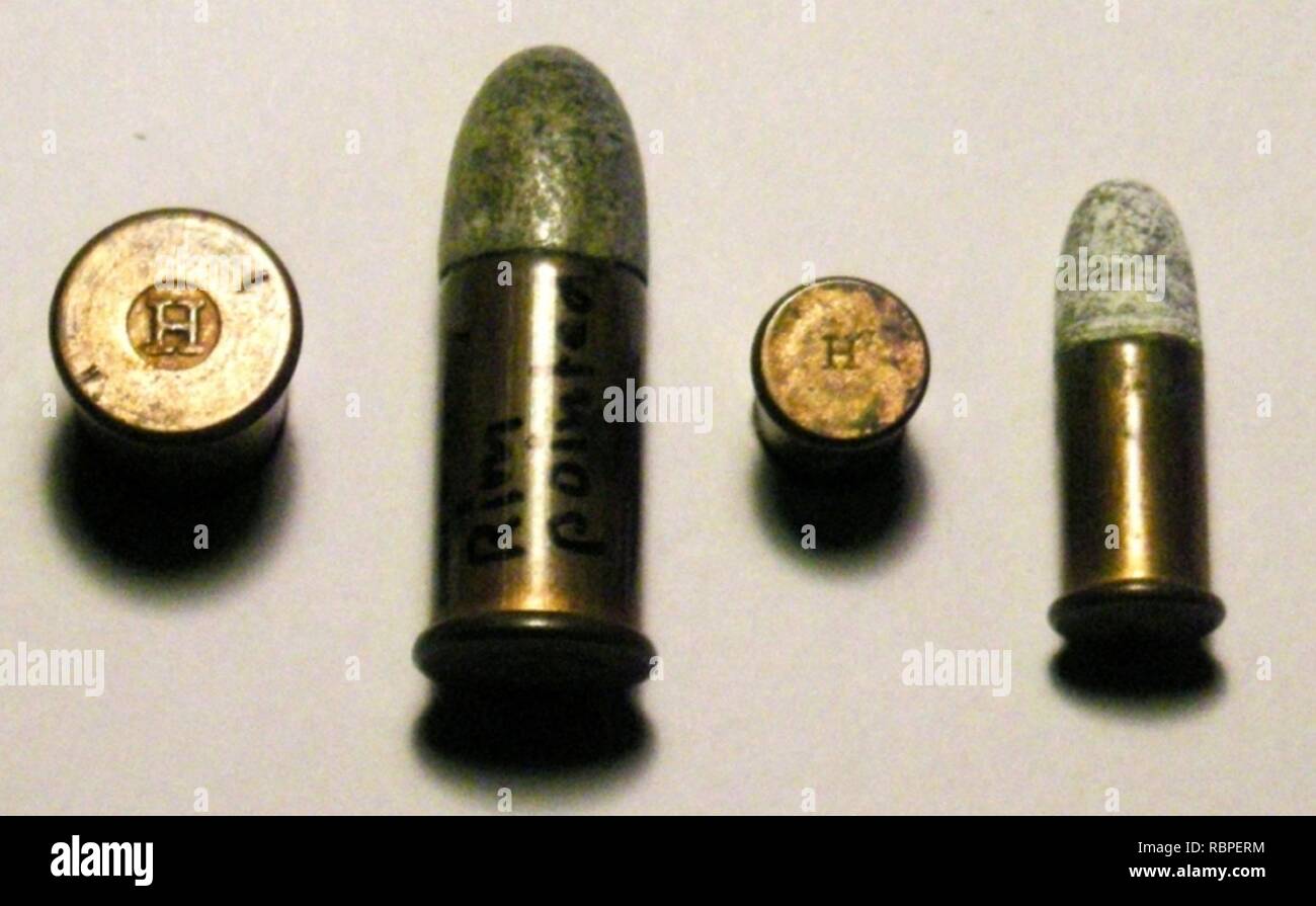 44 and .32 rimfire rounds Stock Photo - Alamy