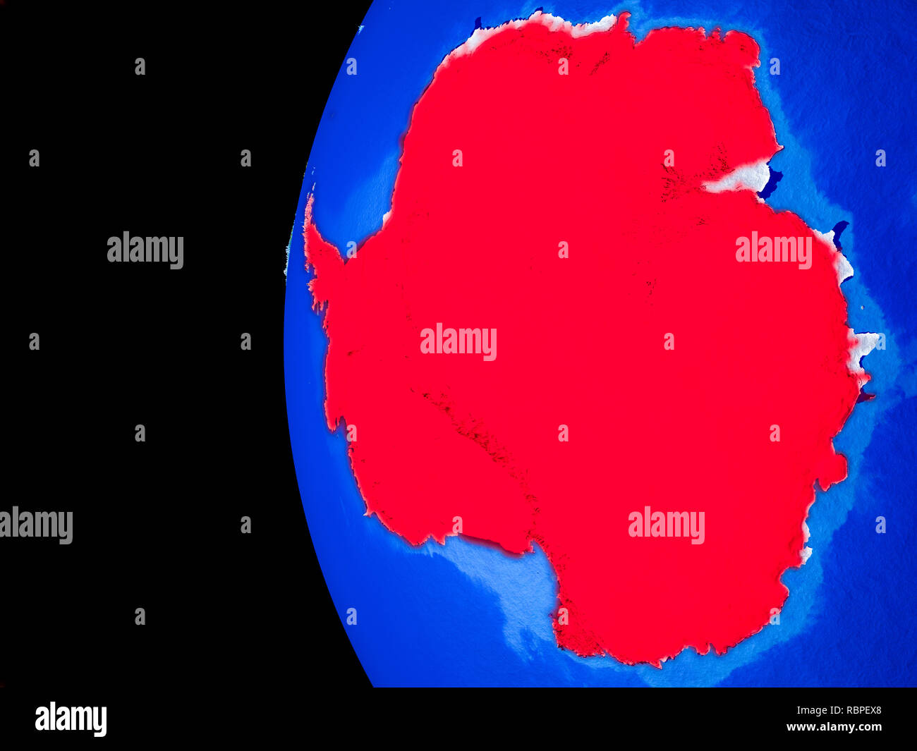 Antarctica from space on realistic model of planet Earth with country ...