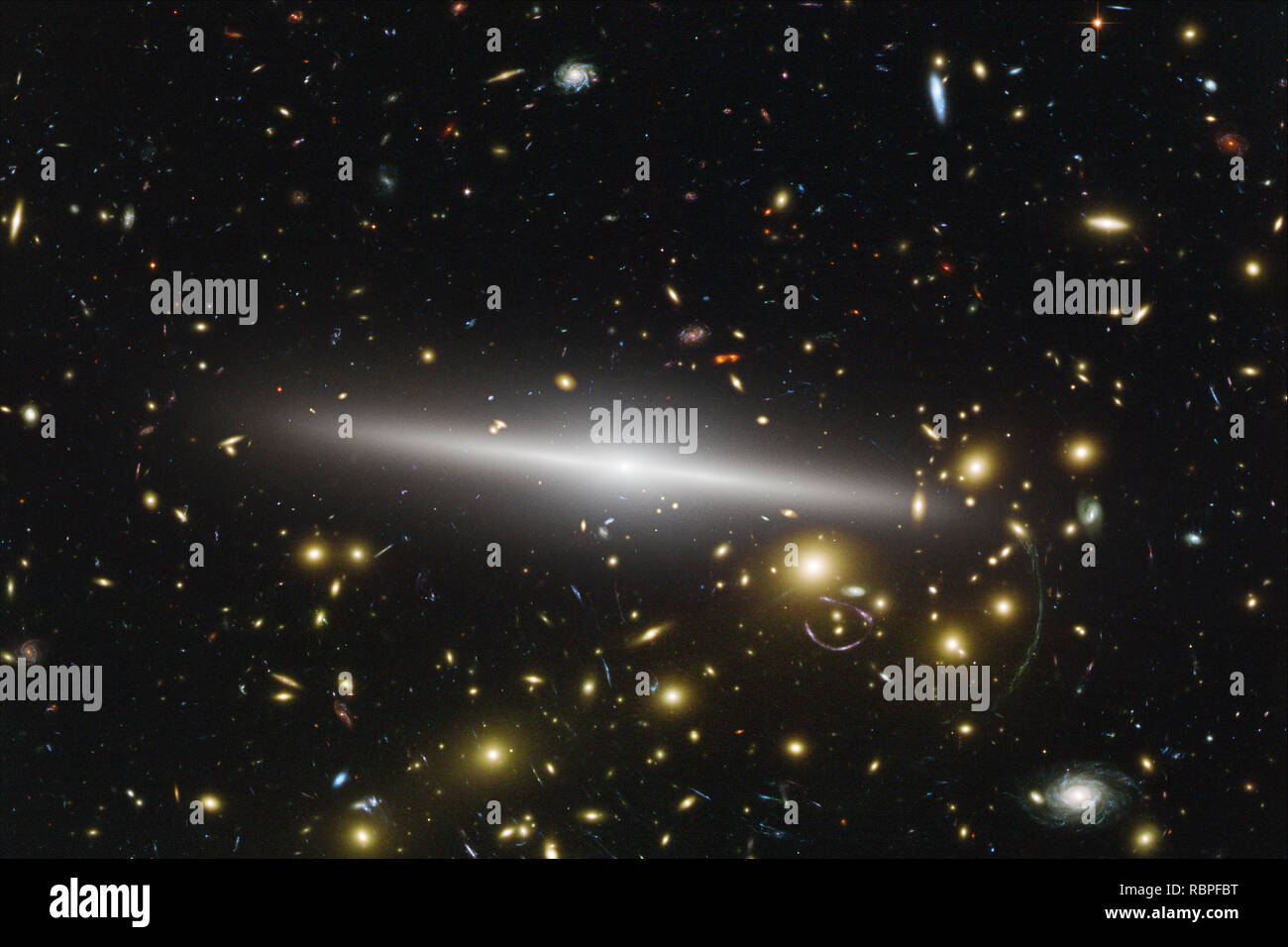 Universe scene with stars and galaxies in deep space showing the beauty ...