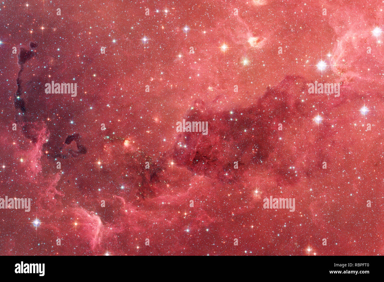 Outer space art. Nebulas, galaxies and bright stars in beautiful ...