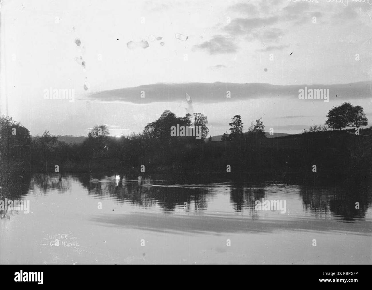 Sunset‘ Clun lake (1293389 Stock Photo - Alamy